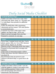 Social Media Checklist